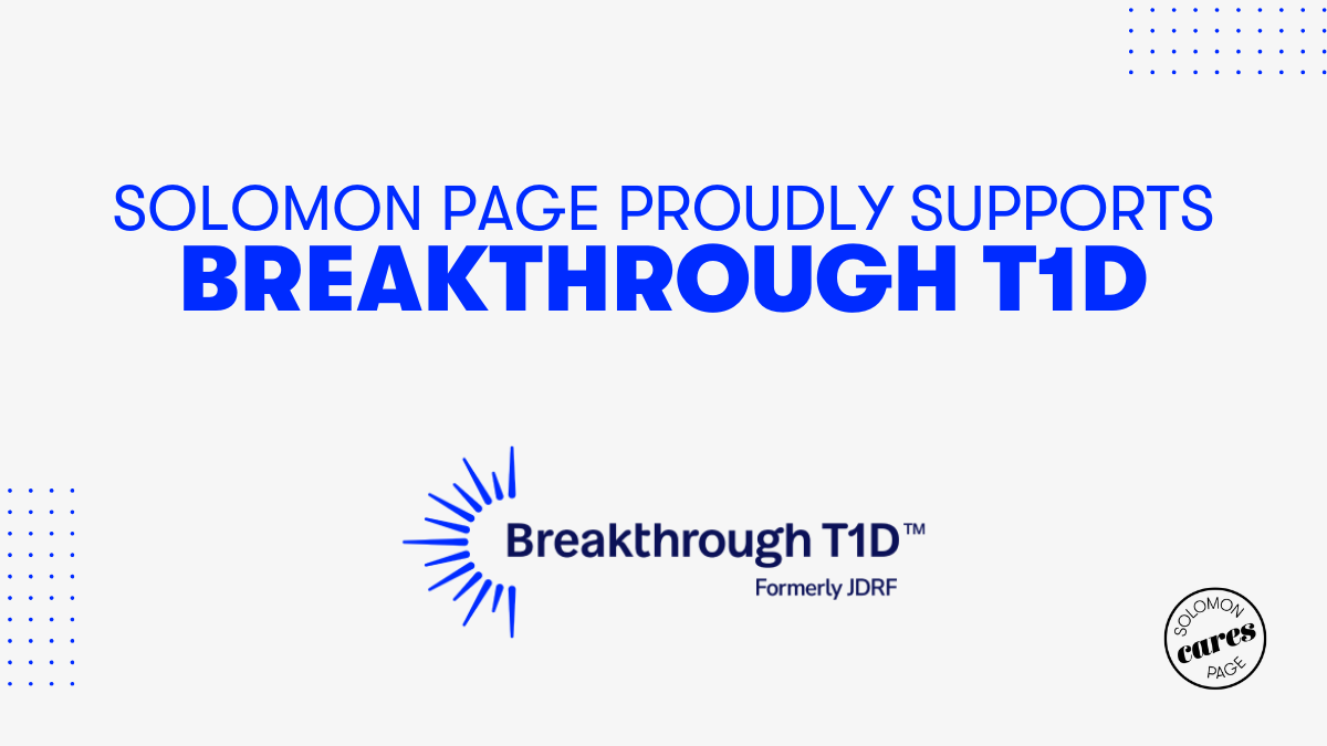 Solomon Page Proudly Supports Breakthrough T1D